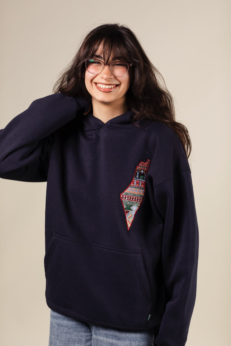 Hoodie - Embroidered Map of Palestine – Fovero