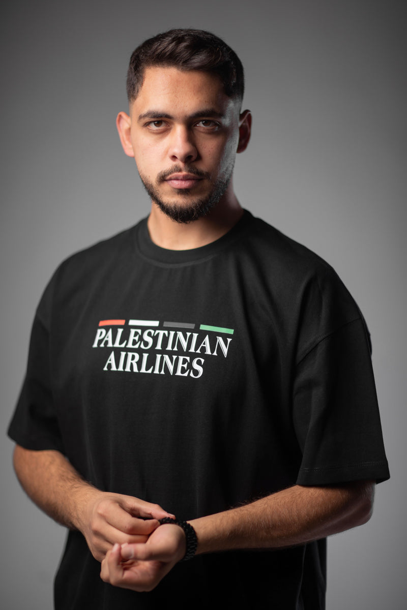 Oversized T-shirt - Palestinian Airlines – Fovero